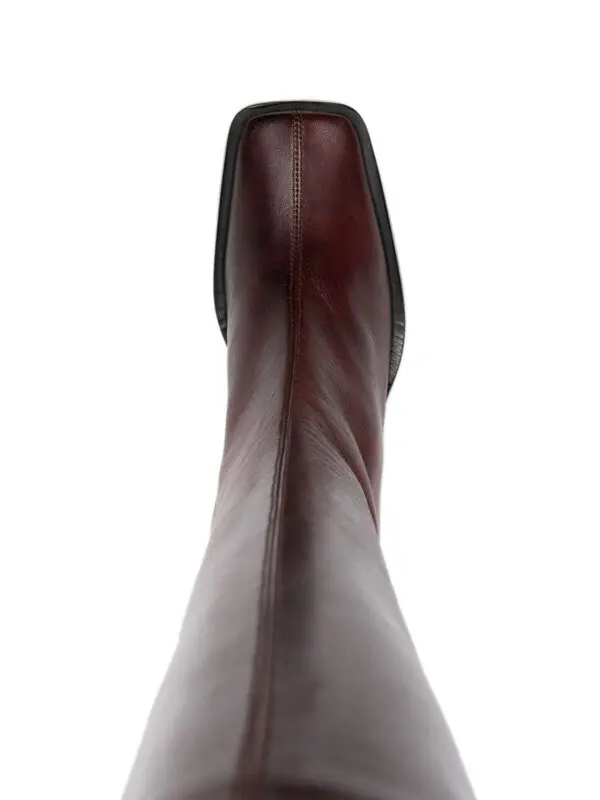 MARINE SERRE Airbrushed Leather Knee Boots