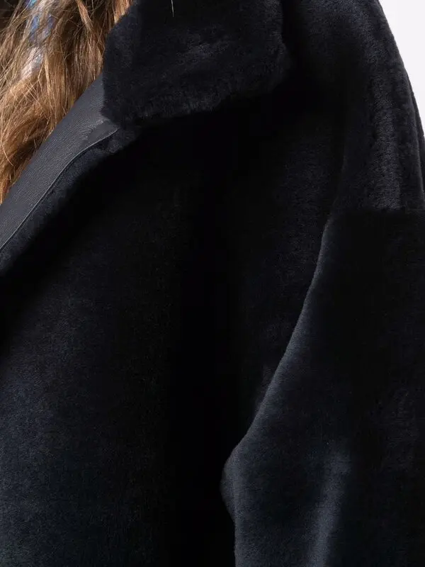 LISKA Reversible Shearling Coat - Blue