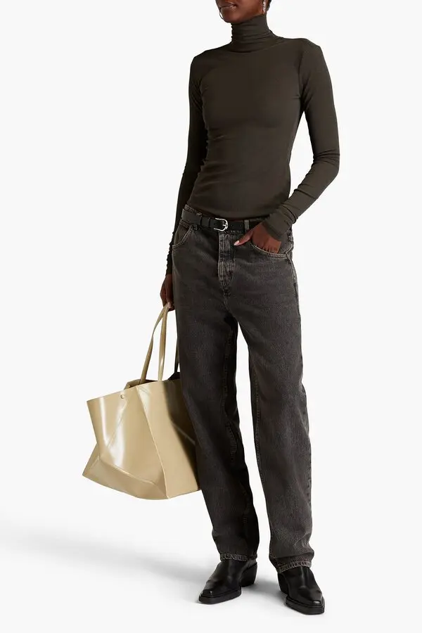 Nanushka Josa Cutout Stretchjersey Turtleneck Top