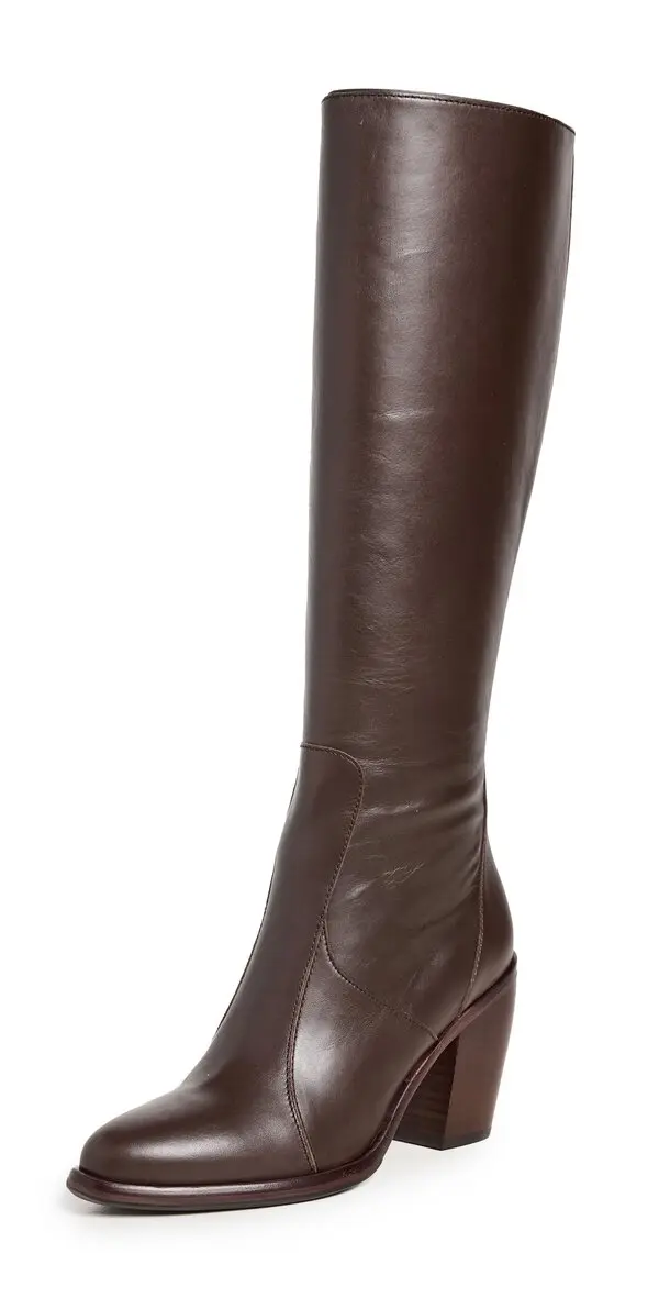 Rag Bone Mustang Mid-Heel Knee High Boots In Brown 75% Off