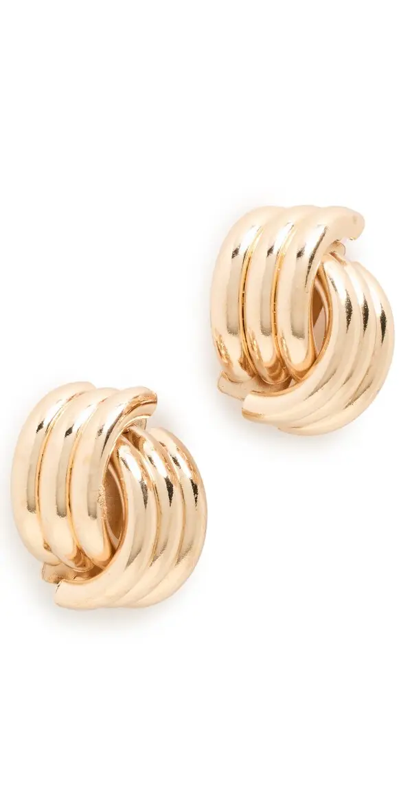 Shashi Grace Knot Stud Earrings - Gold