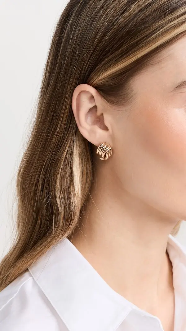 Shashi Grace Knot Stud Earrings - Gold