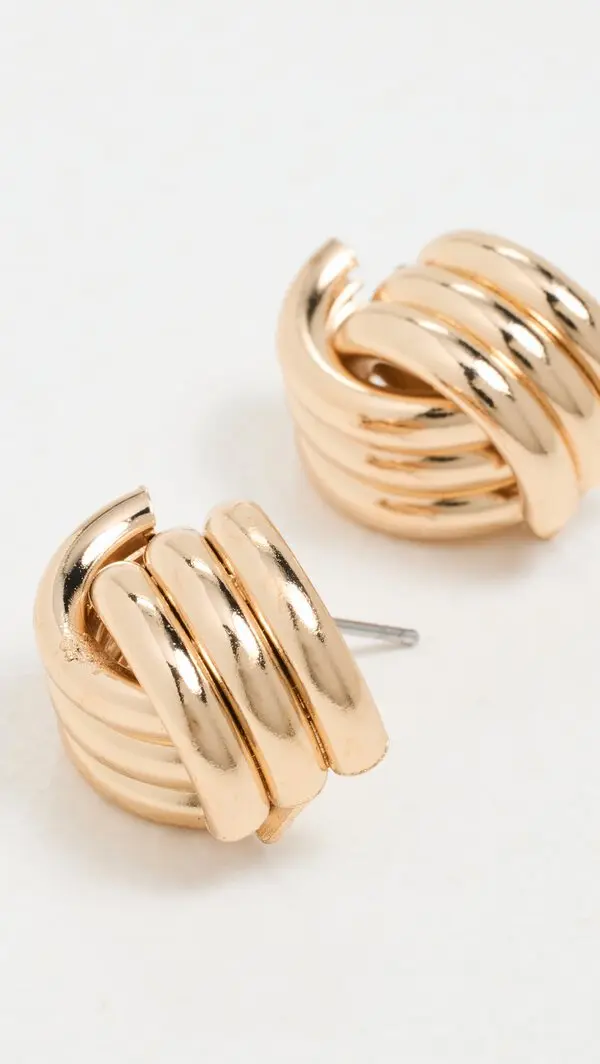 Shashi Grace Knot Stud Earrings - Gold