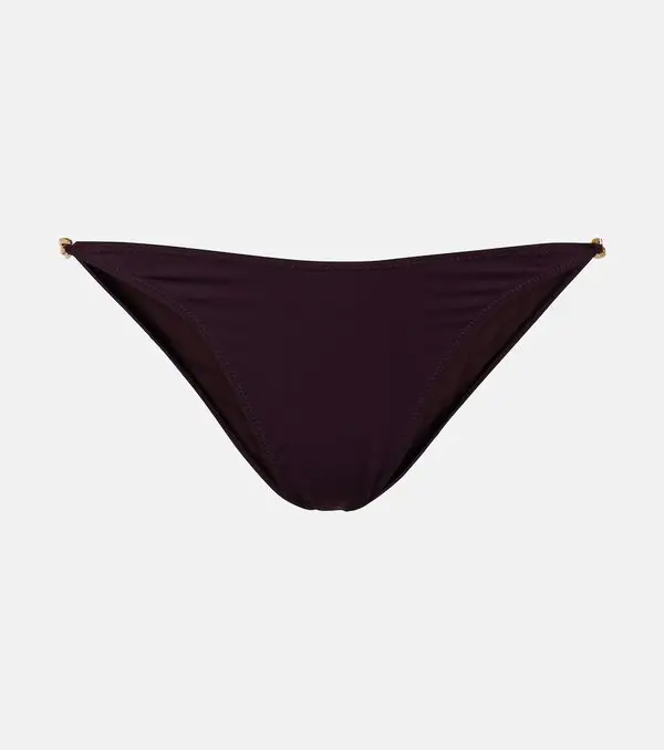 Stella McCartney Chain-trimmed Bikini Bottom - Purple