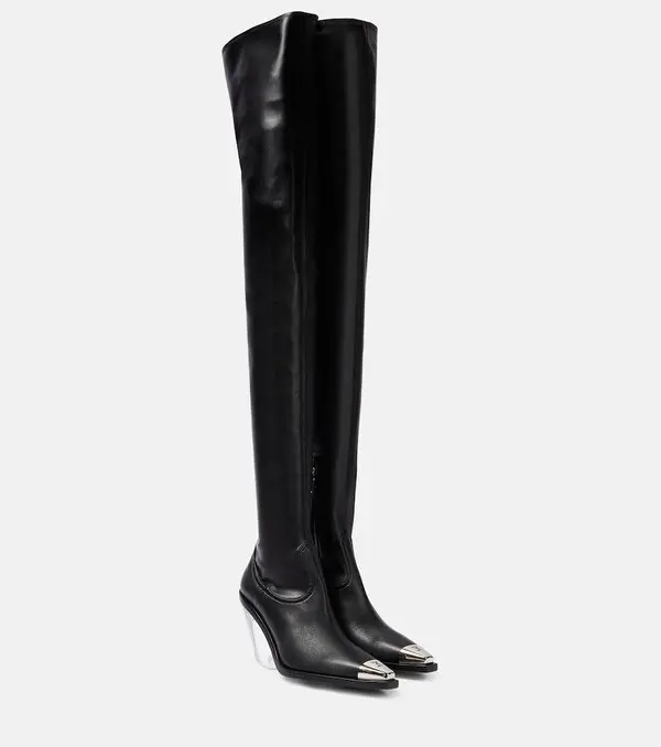 David Koma Logo Over-the-knee Boots