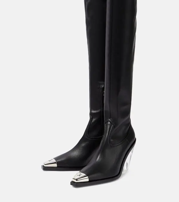 David Koma Logo Over-the-knee Boots