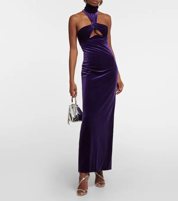 Galvan Cleveland Velvet Gown