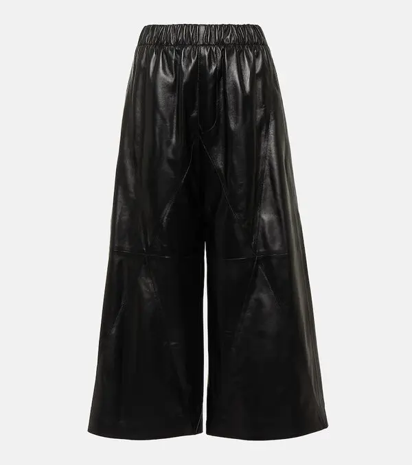 Loewe High-rise Leather Culottes