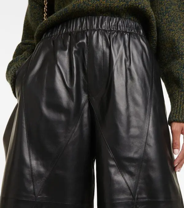 Loewe High-rise Leather Culottes