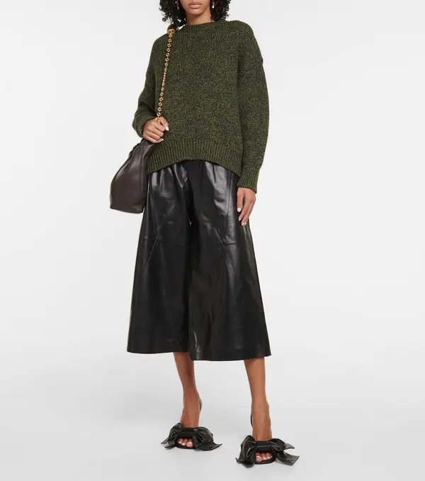 Loewe High-rise Leather Culottes