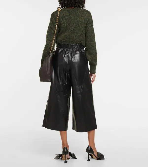 Loewe High-rise Leather Culottes