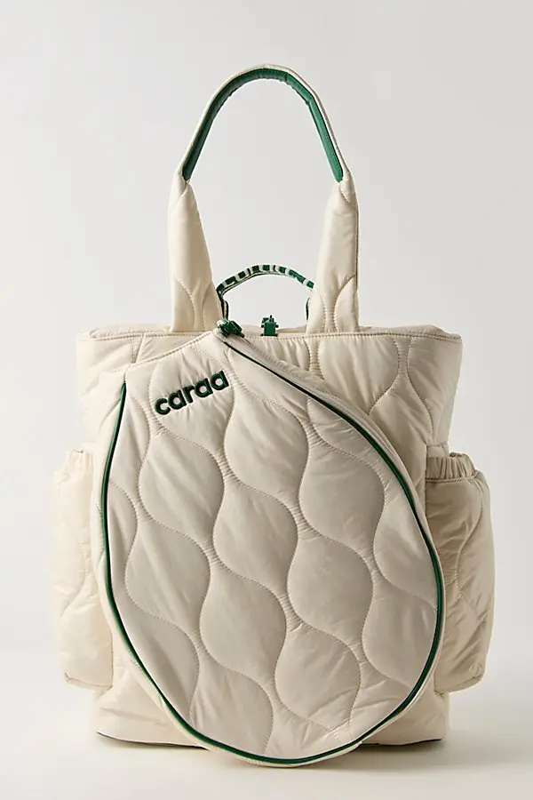 CARAA Quilted Tennis Tote - Ivory Kelly