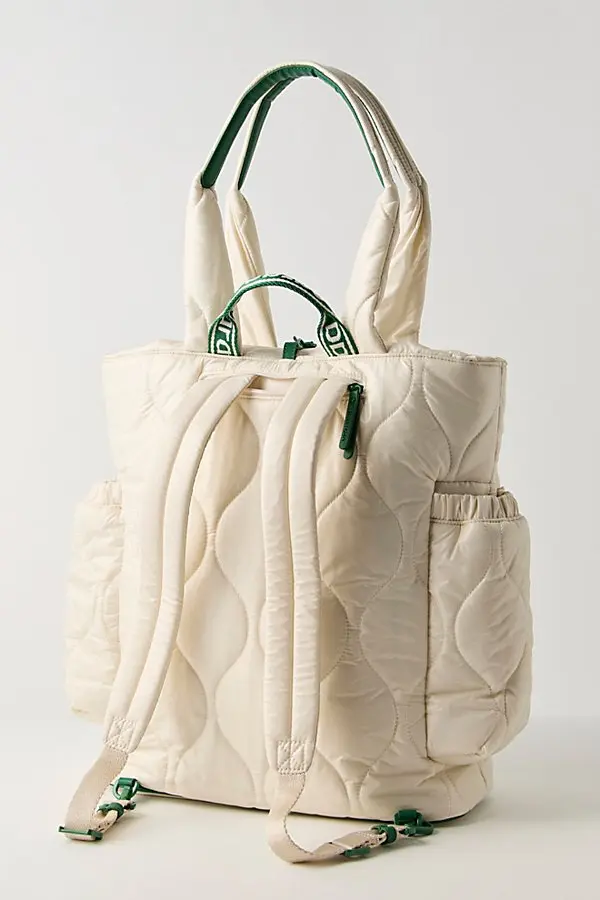 CARAA Quilted Tennis Tote - Ivory Kelly