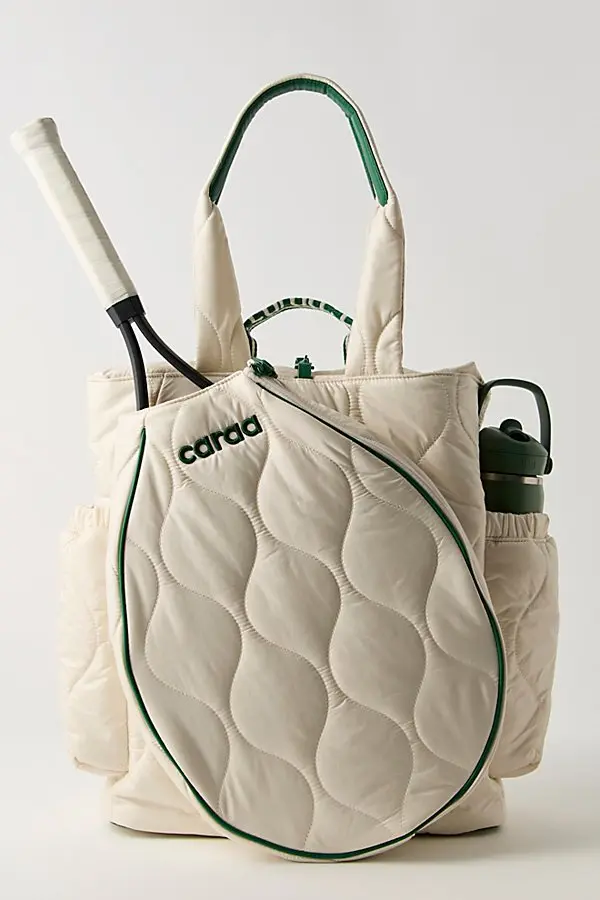 CARAA Quilted Tennis Tote - Ivory Kelly