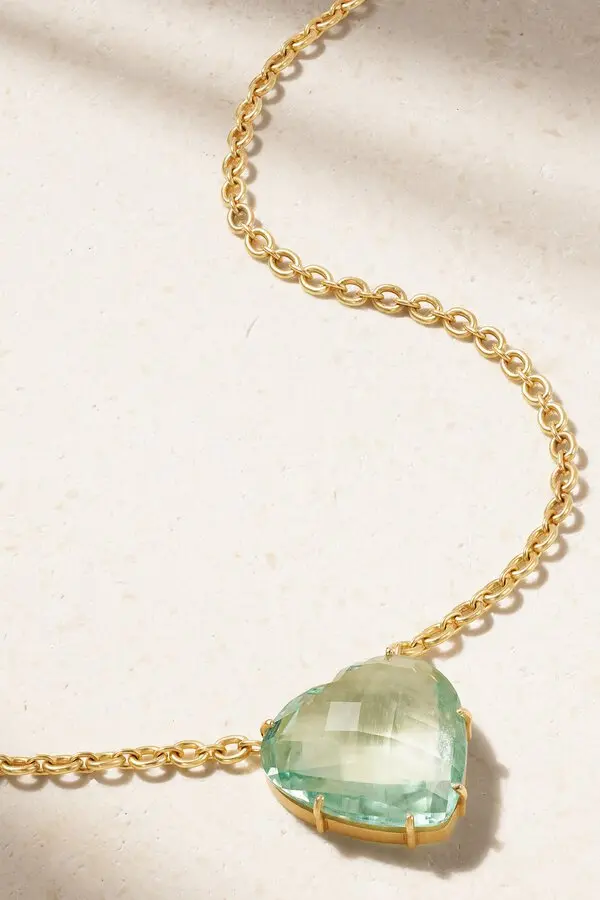 Irene Neuwirth Love 18-karat Gold Beryl Pendant Necklace - Green