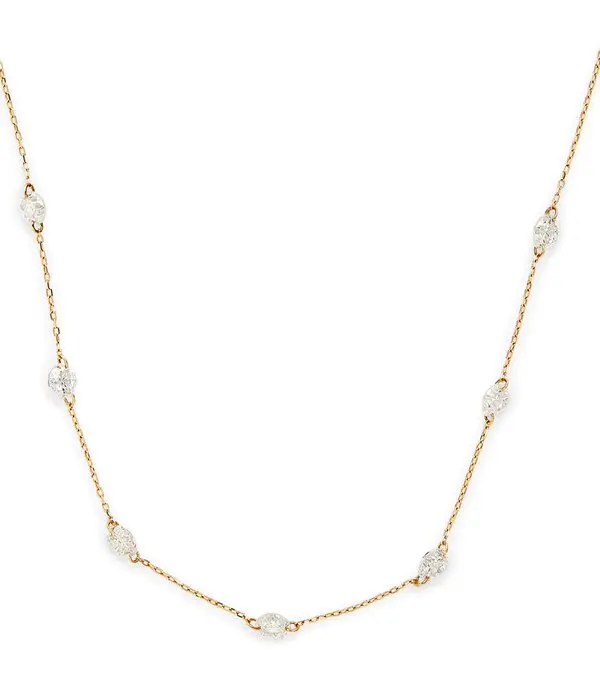 PERSEE Yellow And Diamond 7-stone Danaé Necklace - Gold