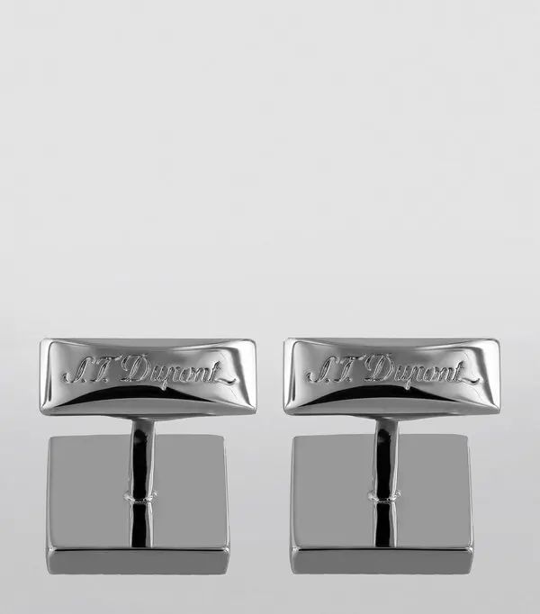 S.t. Dupont Palladium Diamond Head Cufflinks