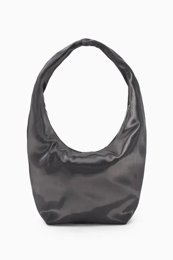 Cos High-Shine Shoulder Bag - Blue | Editorialist