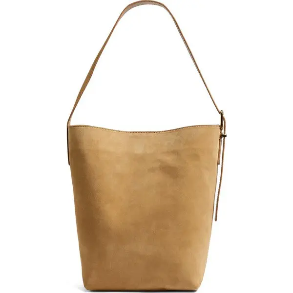 Madewell Essentials Bucket Tote Tawny Khaki Editorialist