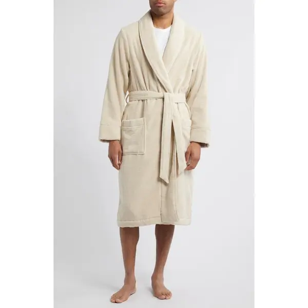 Nordstrom Hydrocotton Robe - Beige Oatmeal