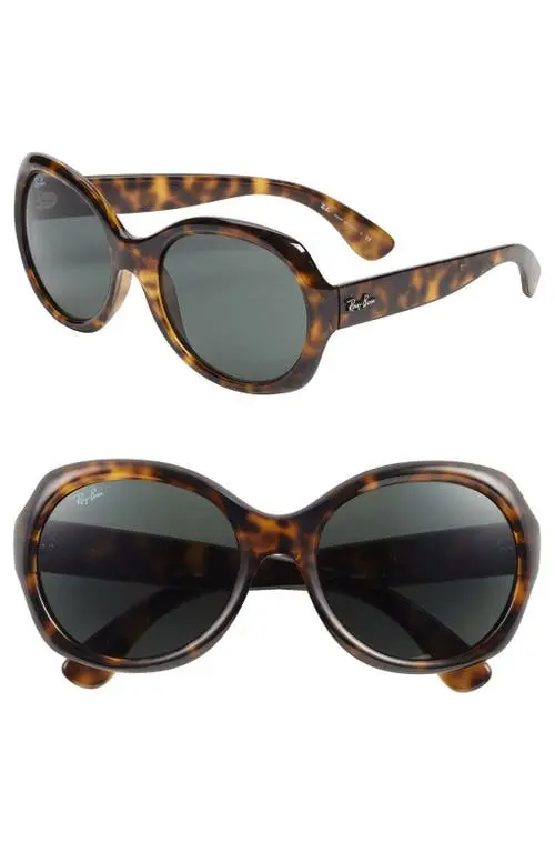 Ray-Ban Round Glamour 56mm Polarized Sunglasses - Light  display picture 3