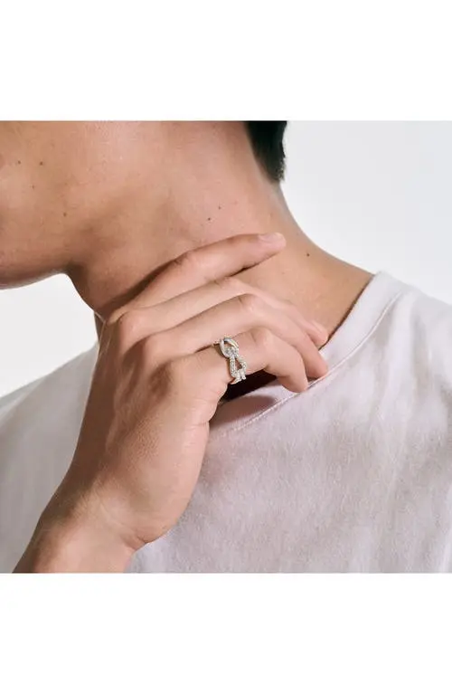 John Hardy Pavé Diamond Link Ring