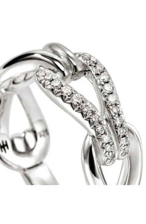 John Hardy Pavé Diamond Link Ring