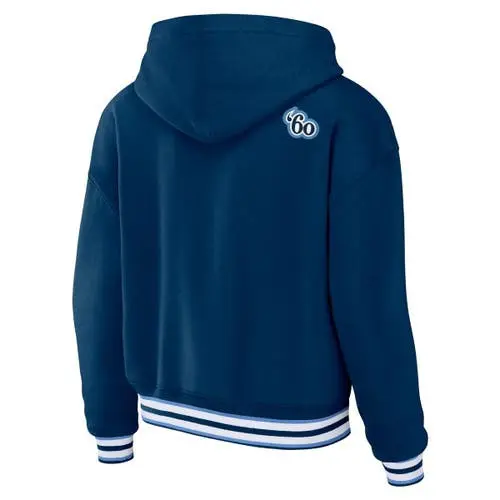 WEAR BY ERIN ANDREWS Tennessee Titans Lace-up Hoodie - Navy