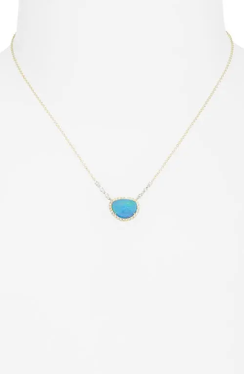 Meira T Opal And Diamond Pendant Necklace