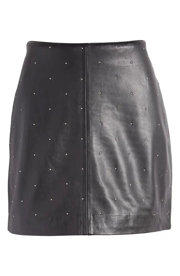 ALLSAINTS Lila Studded Leather Skirt