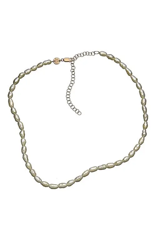 Jennifer Zeuner Jewelry Nina Imitation Baroque Pearl Necklace - Yellow Gold