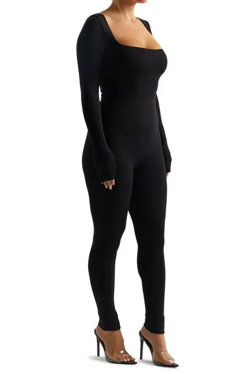 Naked Wardrobe Square Neck Fitted Jumpsuit