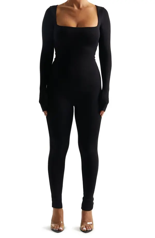 Naked Wardrobe Square Neck Fitted Jumpsuit