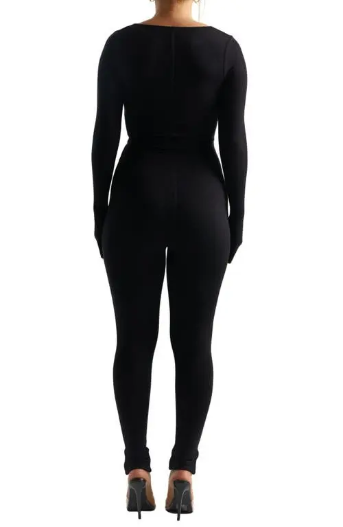 Naked Wardrobe Square Neck Fitted Jumpsuit