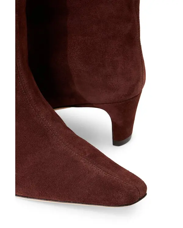 Staud Wally Leather Tall Boots - Mahogany