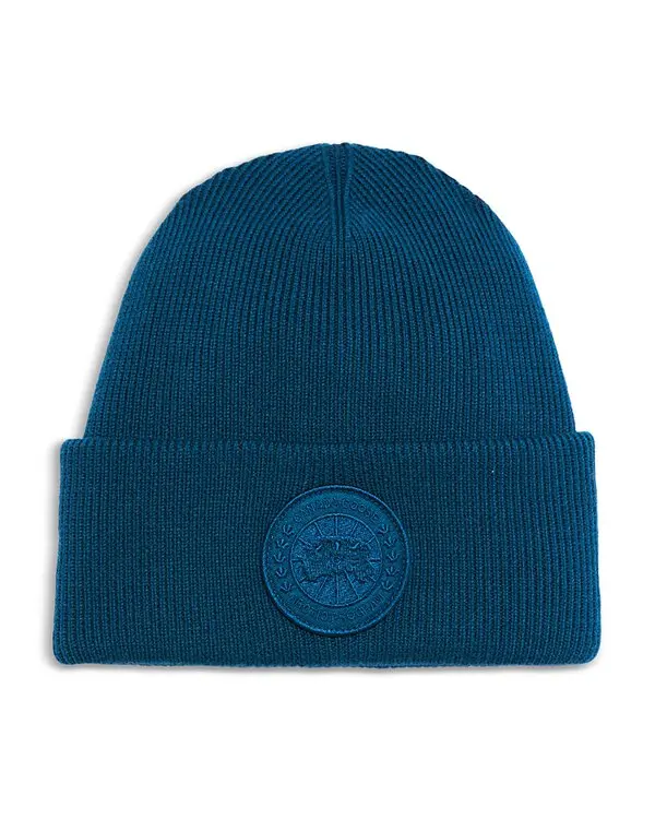 Canada Goose Arctic Disc Merino Wool Ribbed Toque - Guard Blue