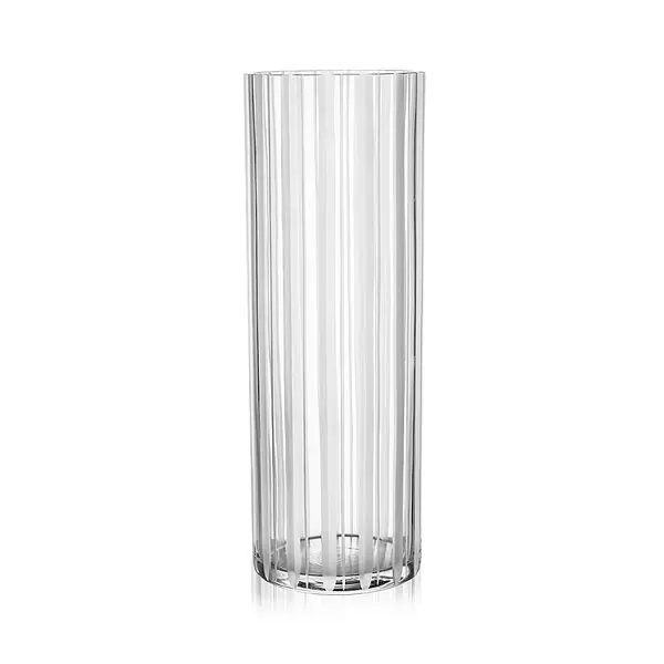 ORREFORS Cut In Number Stripes Vase, Large - Clear