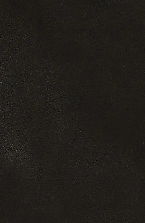 Nordstrom Leather Gloves With Faux Fur Lining - Black