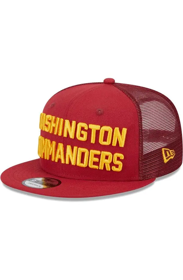 New Era Washington Commanders Stacked Trucker 9fifty Snapback Hat