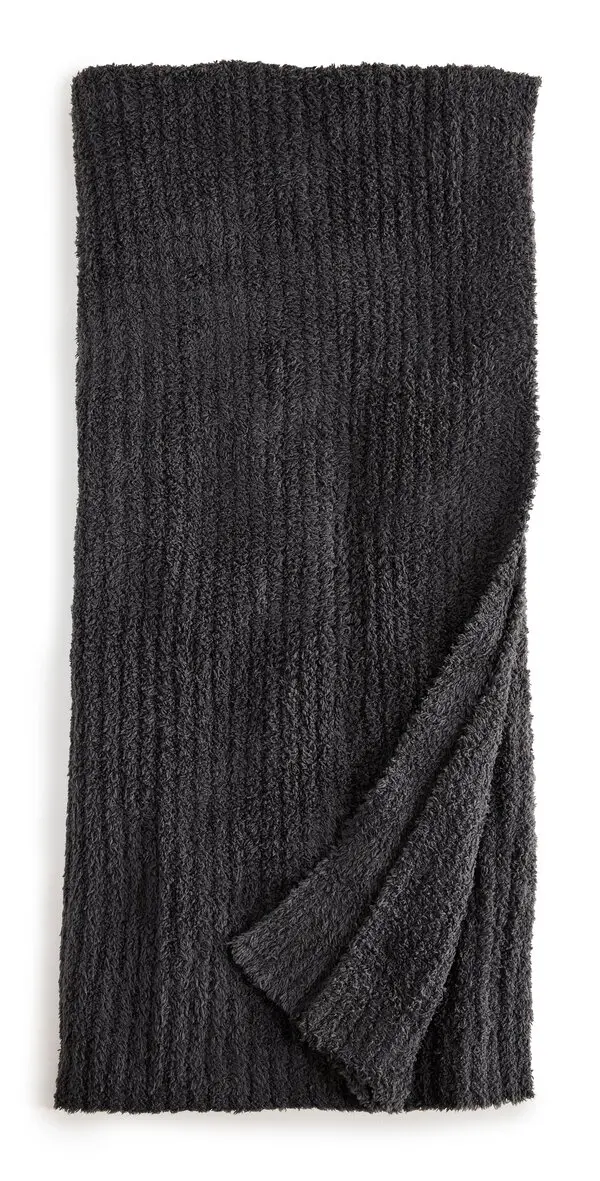 Barefoot Dreams Cozychic Ribbed Throw - Carbon
