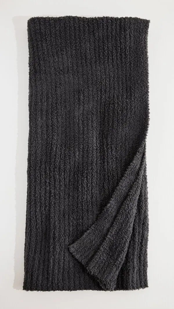 Barefoot Dreams Cozychic Ribbed Throw - Carbon