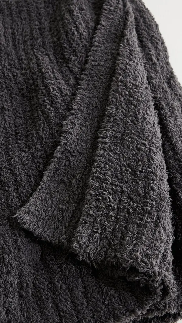Barefoot Dreams Cozychic Ribbed Throw - Carbon