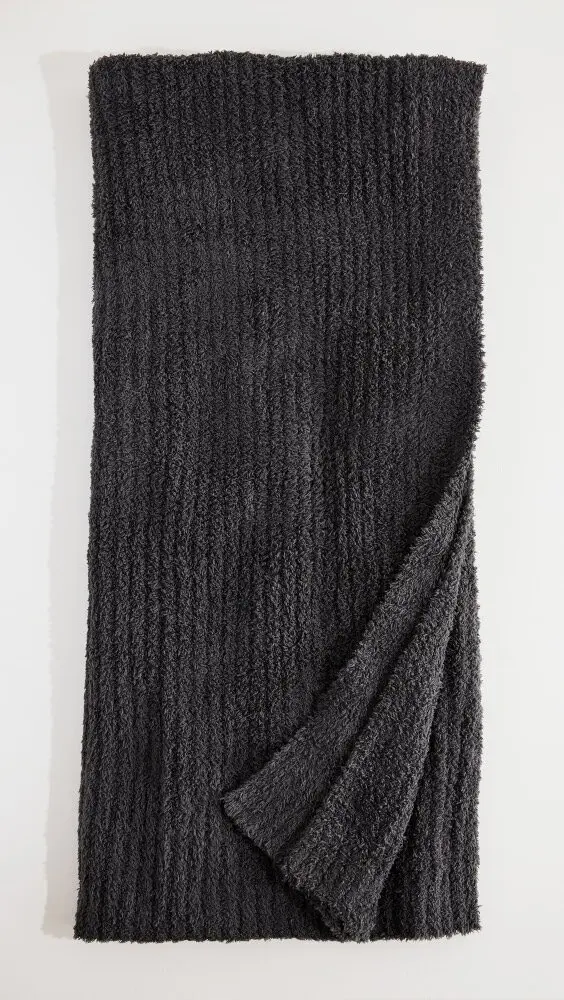 Barefoot Dreams Cozychic Ribbed Throw - Carbon