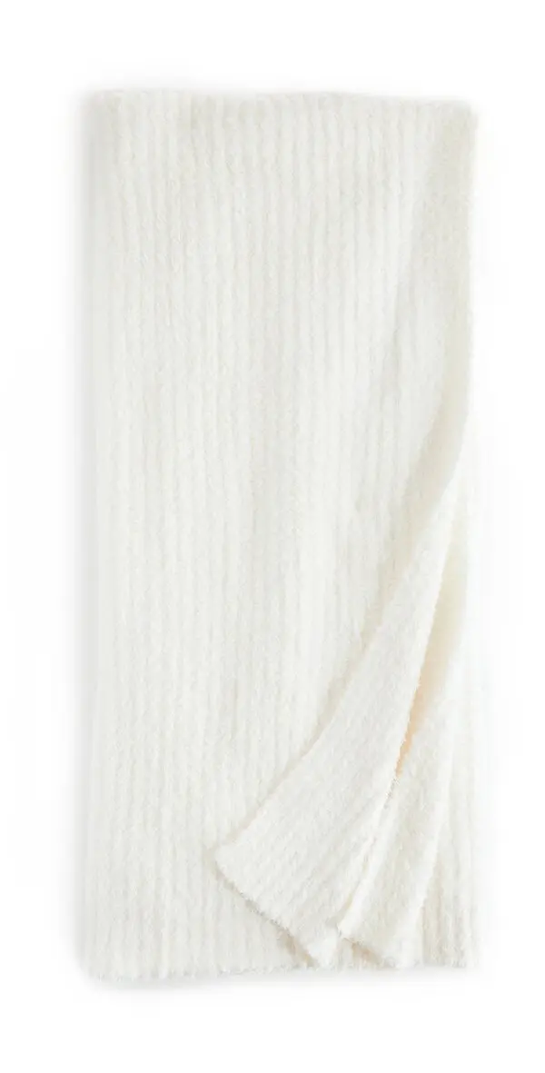 Barefoot Dreams Cozychic Ribbed Throw - Pearl
