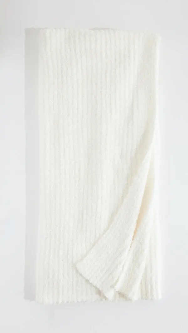 Barefoot Dreams Cozychic Ribbed Throw - Pearl