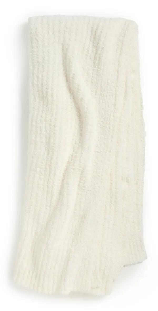 Barefoot Dreams Cozychic Ribbed Throw - White
