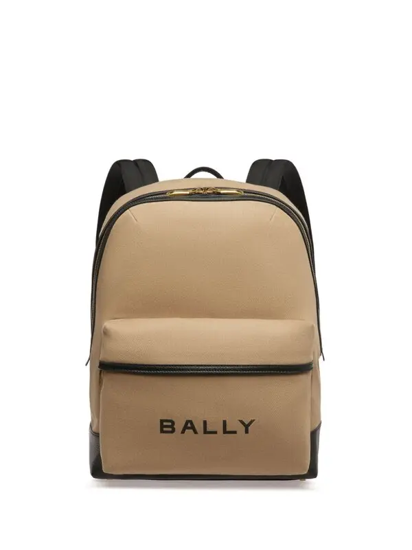 Bally Treck Logo-print Backpack - Neutrals