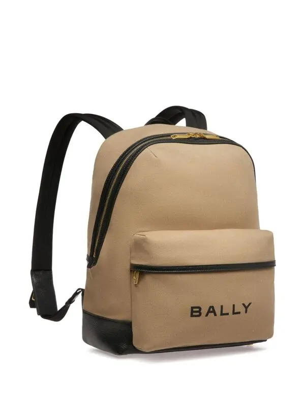 Bally Treck Logo-print Backpack - Neutrals