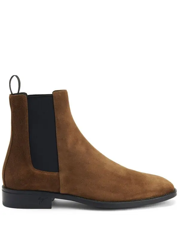 GIUSEPPE ZANOTTI Suede Chelsea Boots - Brown