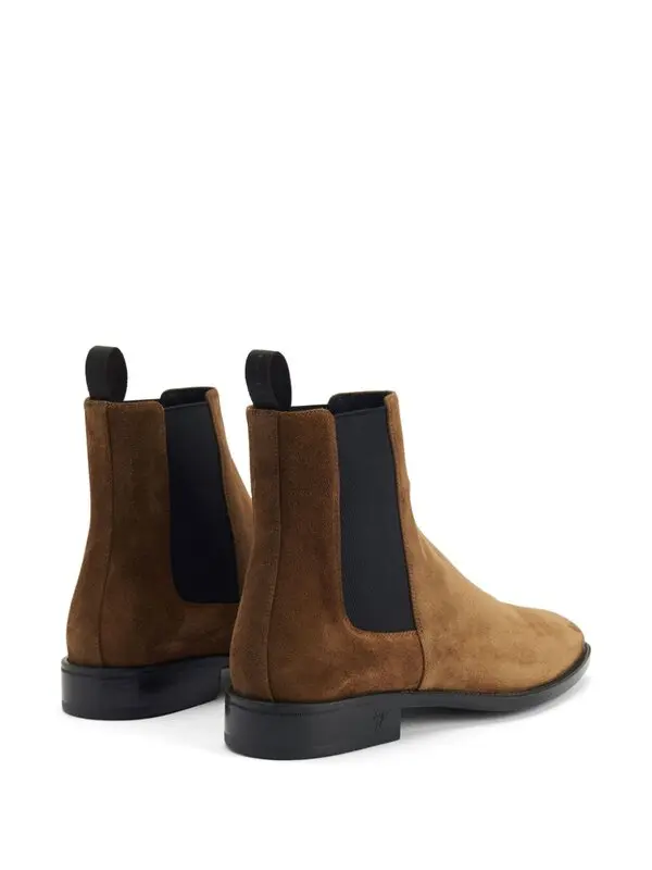 GIUSEPPE ZANOTTI Suede Chelsea Boots - Brown